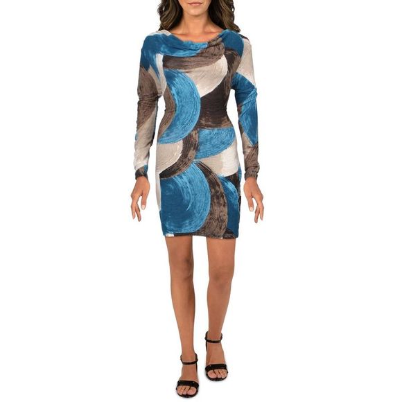 P. Luca Milano | Dresses | P Luca Milano Womens Blue Drapey Short ...